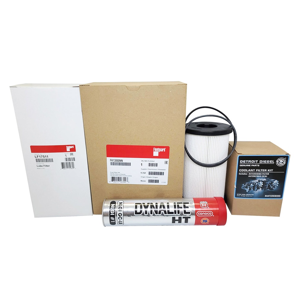 DETROIT OIL CHANGE KIT, LF17511, FK13850NN, FS20176, A4722030355, FREE ...